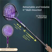 6-In-1 Rotating Head Rechargeable Mosquito Swatter With Telescopic ...