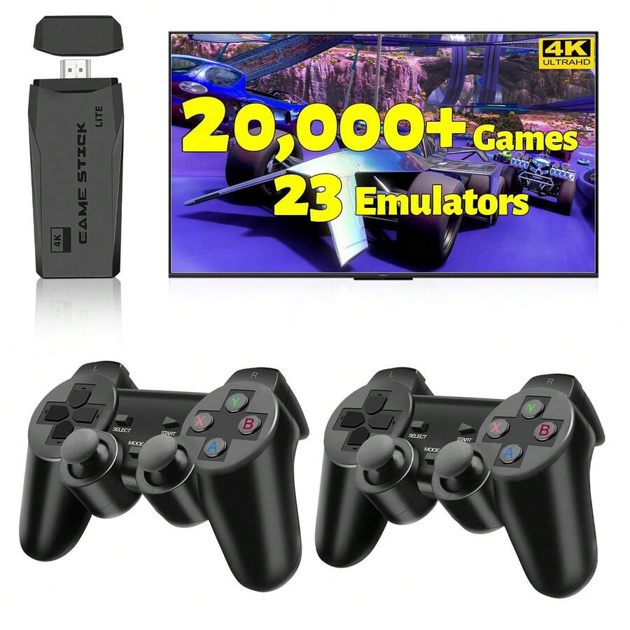 HRYYDS 2025 Retro Gaming Console Pro 4K With 20,000+ Built-In Classic ...