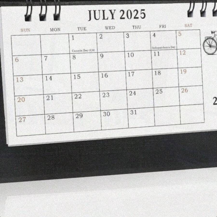 Small Desk Calendar 20252026 Small Standing Flip Calendar July 2025 ...