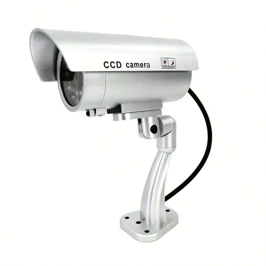 1pc Fake Solar Powered Dummy Security Camera, Slightly Waterproof ...