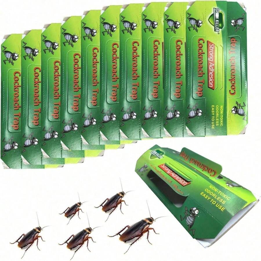 Cockroach Trap Roach Killer Indoor Home Sticky Bug Glue Trap For Roach ...