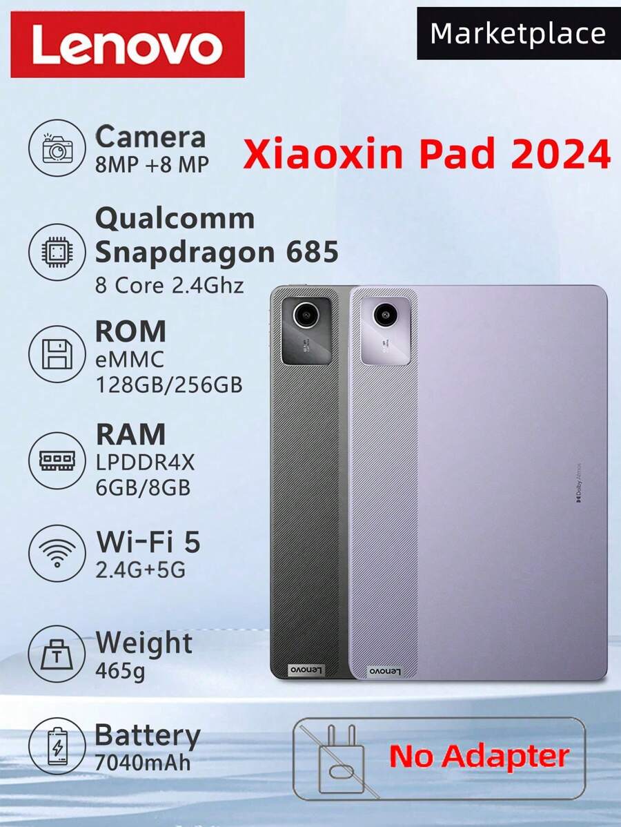 Lenovo Lenovo Xiaoxin Pad 2024 ROM Global 11" Tela 2K, 8GB RAM, 256GB ...