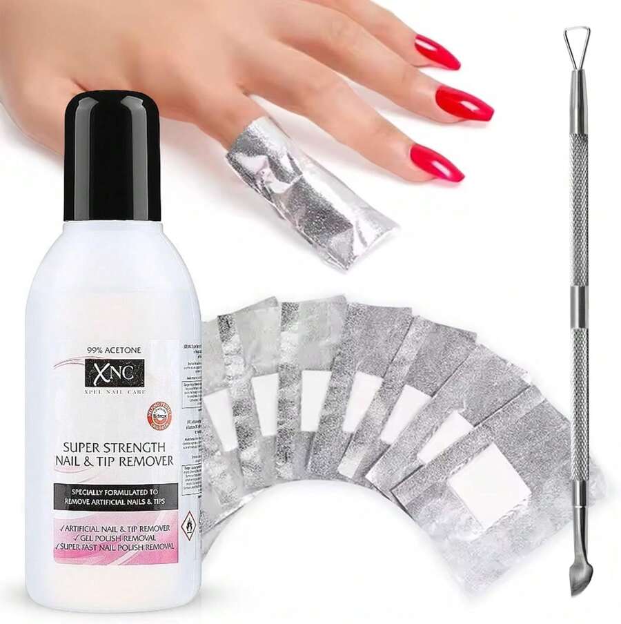 Nail Polish Remover Kit With Foil Wraps, Professional Acetone Soak-Off ...