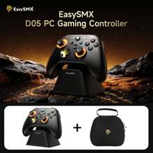 EasySMX D05 PC Gaming Controller With Charging Dock/Hall Stick/Hall Effect Trigger/1000mAh ...