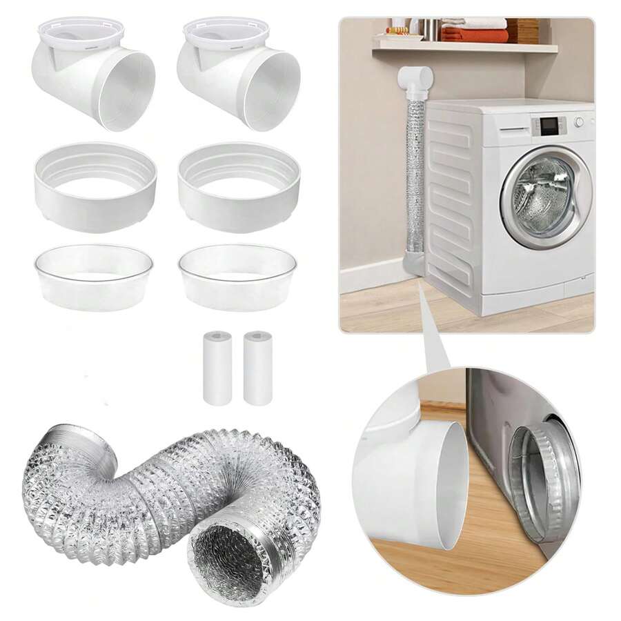Dryer Connection Kit, Space Saving Dryer Vent,90 Degree Dryer Vent ...