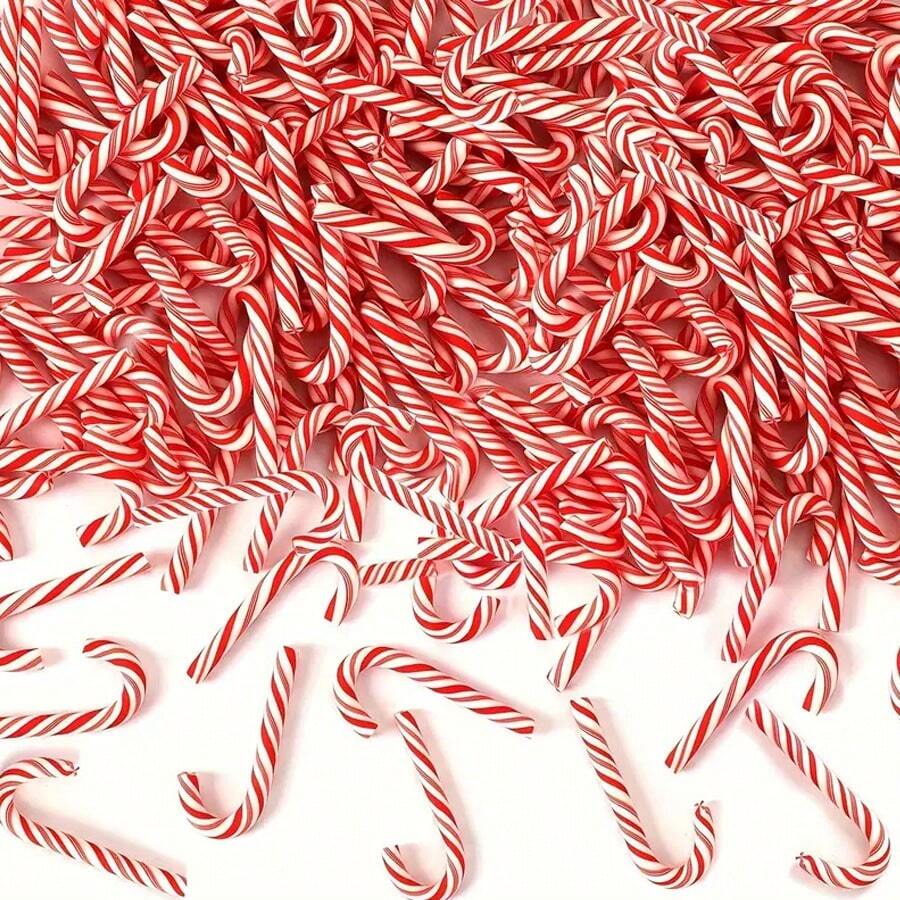 50pcs,Red And White Candy Cane Decoration Set, Perfect For Diy ...