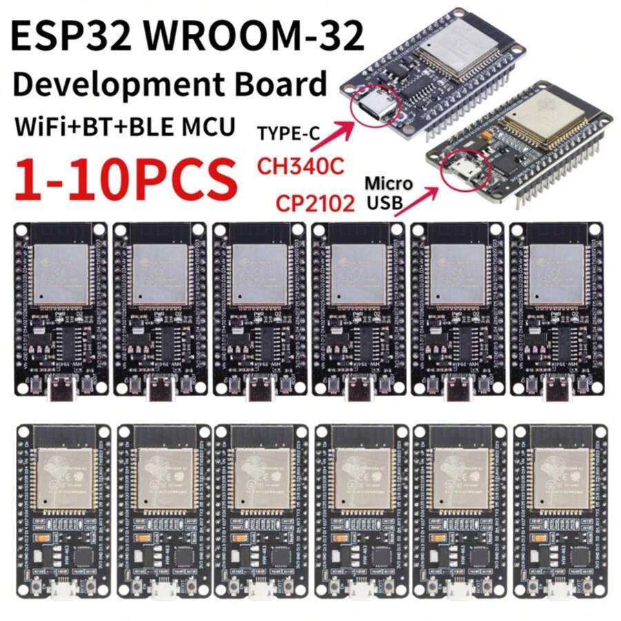 ESP32 WROOM-32 Development Board TYPE-C CH340C/ USB CP2102 WiFi+Bluetooth Ultra-Low Power ...