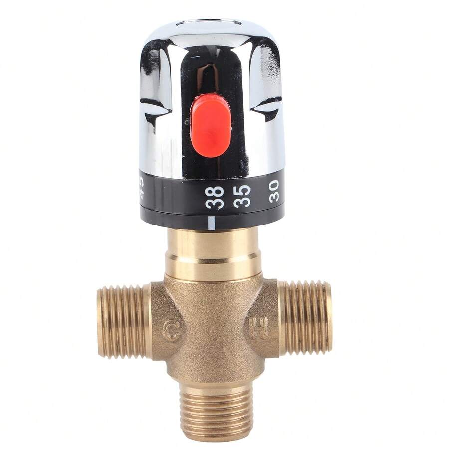 Brass Thermostatic Mixing Valve Water Temperature Pipe Basin Thermostat ...