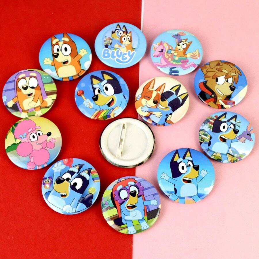 Bluey Bluey Brooch Set, Enamel Brooch, Suitable For Backpacks, Daily ...
