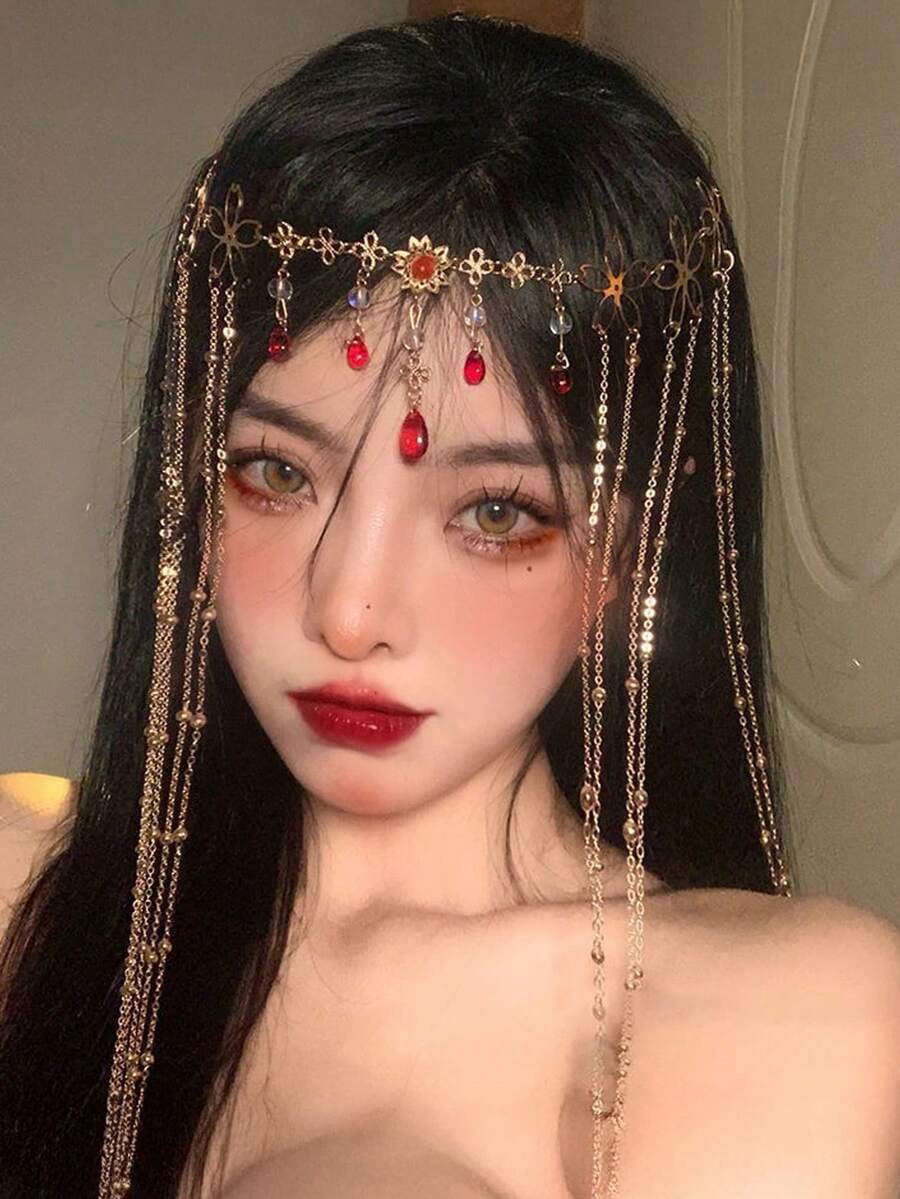 1pc Crystal Forehead Bindi Bohemian Water Drop Bridal Headpiece Hair ...