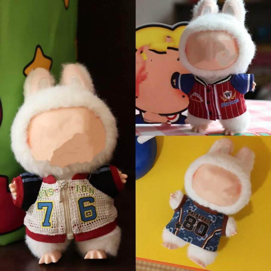 [Clothes Only] Sports Jersey Shirt For 17cm Labubu Doll, Replacement ...