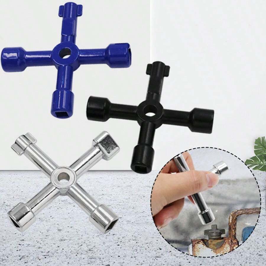 Multi-Purpose Tool Kit - Includes Cross Wrench, Water Meter Valve Key ...