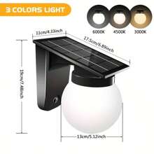 Solar Powered LED Wall Lights Outdoor - Wireless Waterproof Exterior ...