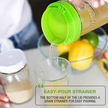 Kefir Caps Wide Mouth Mason Jar Lids Water Kefir Grains Strainer Mason ...