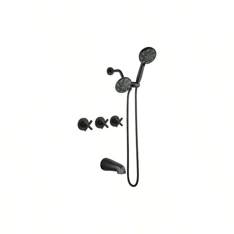 3 Andle Tub Shower Faut Set, Dual Shower Ead And Andle Set, Bathtub And ...
