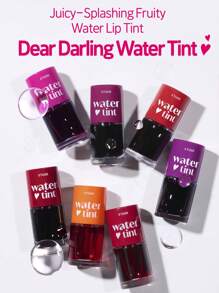 ETUDE Dear Darling Water Tint 02 Cherry Lipstick, Bright Vivid Color ...