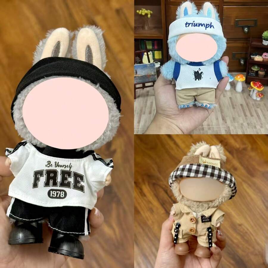 17cm Labubu Plush Doll Outfit Set, Compatible With Labubu 1st, 2nd, 3rd ...