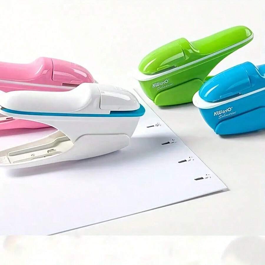 7-Sheet Capacity Staple-Free Desktop Stapler, Mini Portable Staple-Free Stapler For Home, School ...