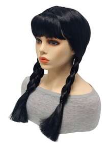Exquisite Wednesday Addams Wig With Braids: Great For Conventions ...