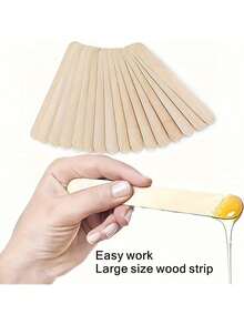 10/50/100 piezas Palitos de cera de madera natural para depilación y ...