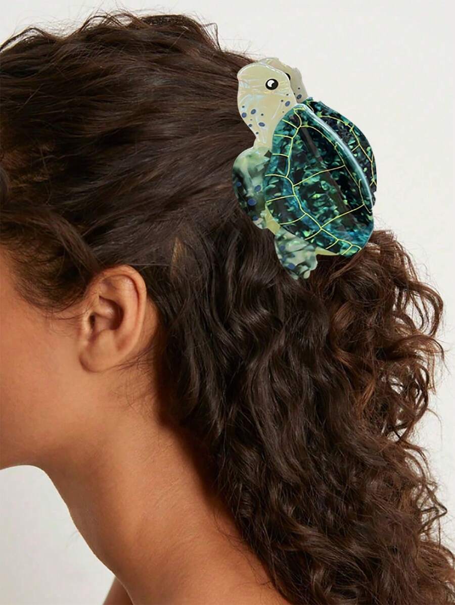 1pc Acetate Sea Turtle Hair Claw Clip, Suitable For Daily Wear Hair ...