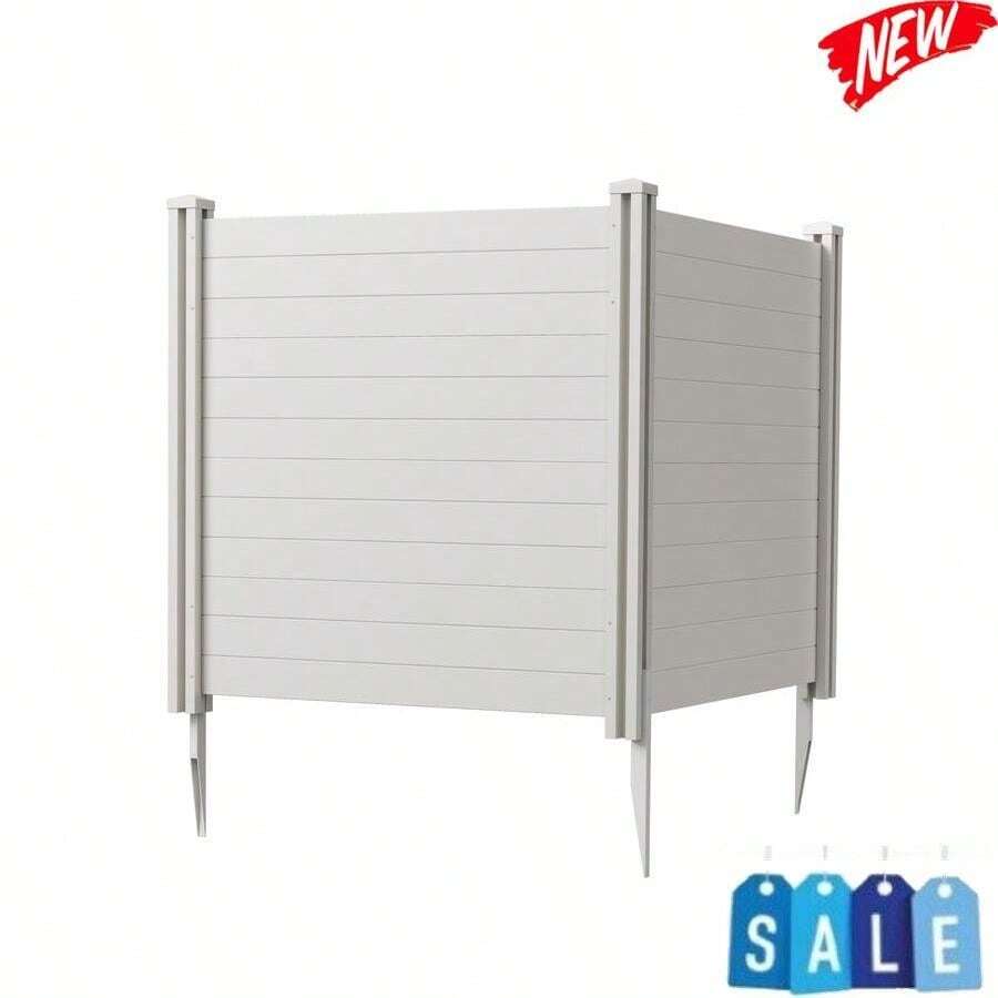 4Ft H X 4Ft W Vinyl Privacy Screen Outdoor Privacy Panels No Dig ...