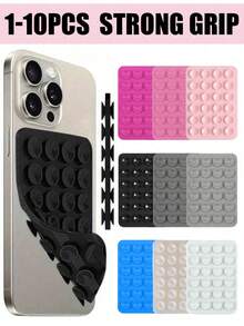 3/4pcs Silicone Phone Sticky Grip, Non Slip Silicon Adhesive Phone ...