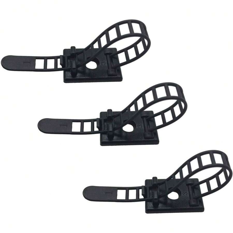 25 Pieces Desk Wire Organizer Ties Zip Ties Adhesive Cord Clips ...
