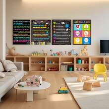 1pc Modern Minimalist Childlike Style Educational Poster, Canvas ...