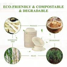 500 Pack 12 OZ Paper Bowls Bulk Disposable Compostable Ecofriendly ...