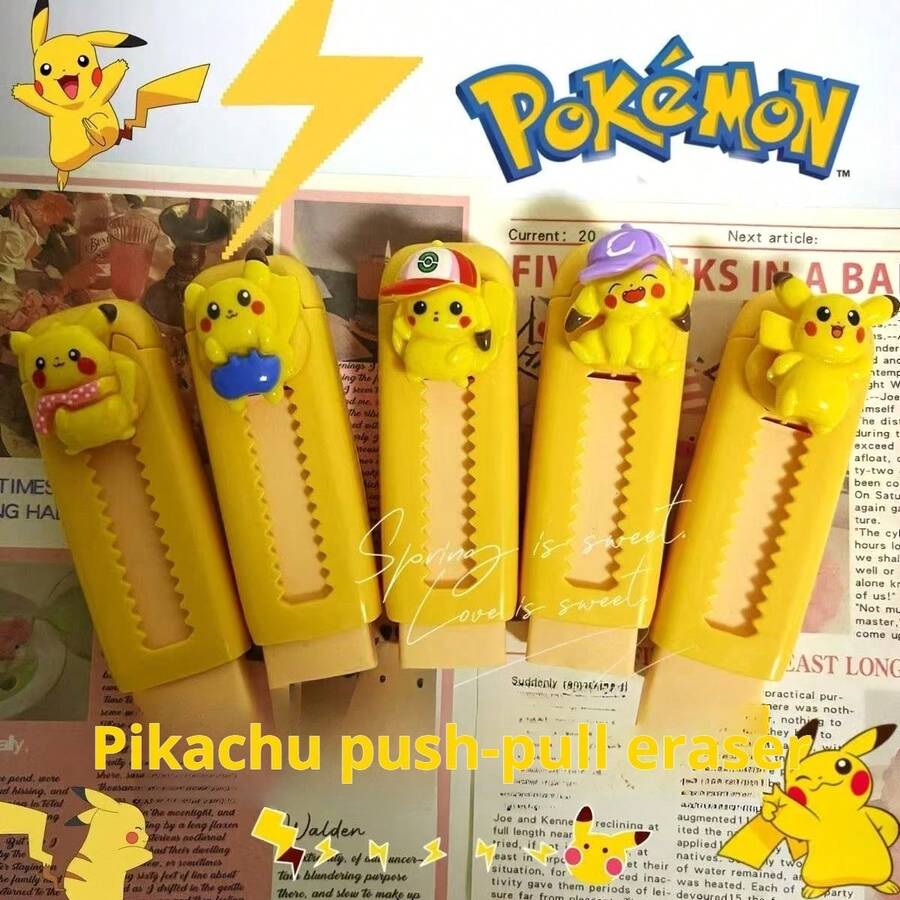 pokemon 1 pieza Pikachu Re Reable Lindo borrador de dibujos animados ...