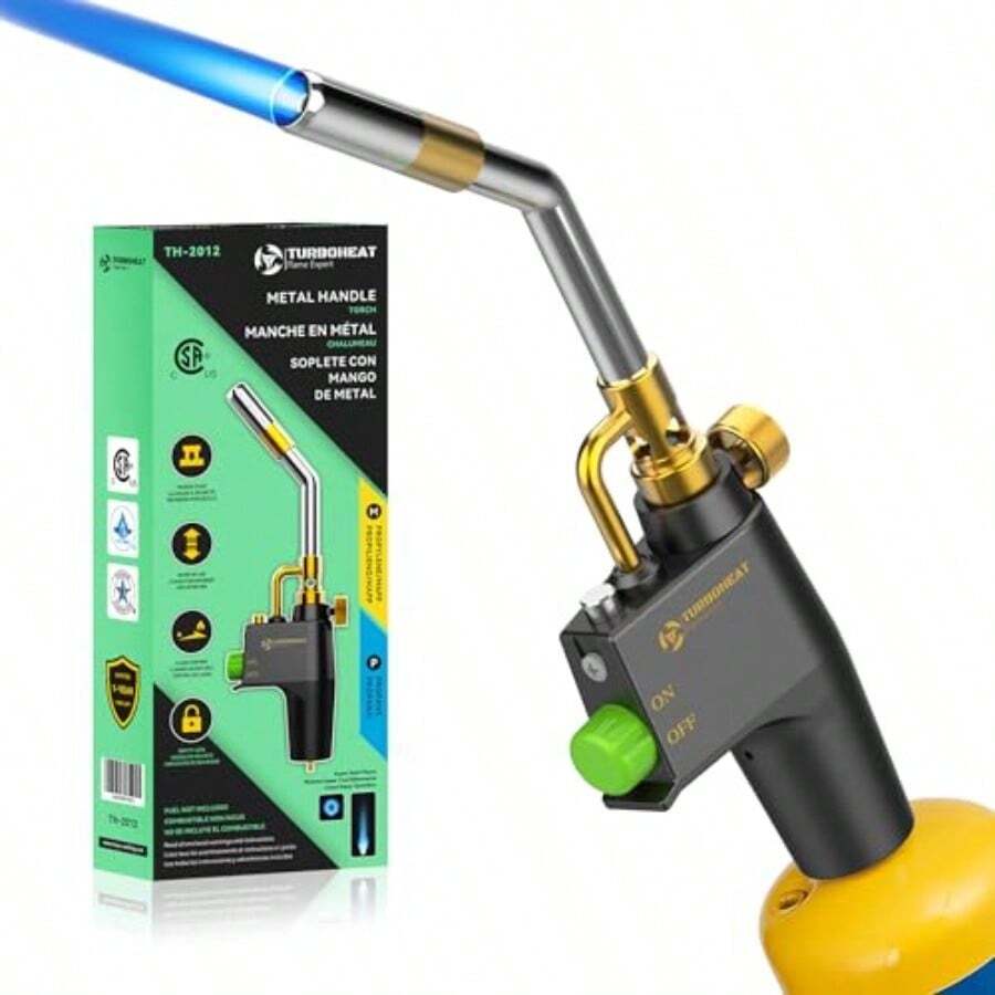TURBOHEAT HighIntensity Propane Torch HeadAuto Trigger Start MAPP MAP ...