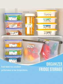 100pcs, Coloured Freezer Labels Food Storage Labels Stickers, Fridge ...