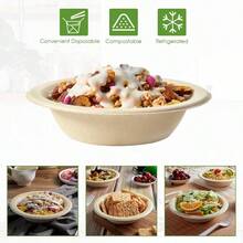 500 Pack 12 OZ Paper Bowls Bulk Disposable Compostable Ecofriendly ...