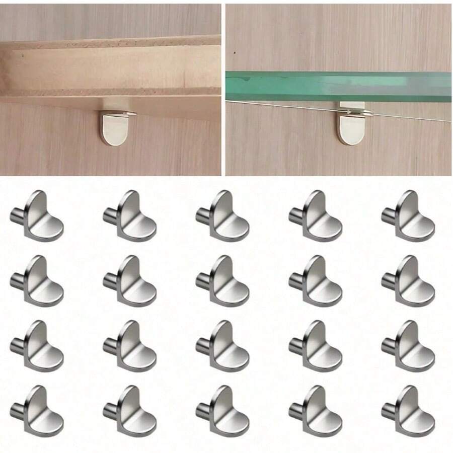 10pcs Metal Shelf Support Pegs - Easy Install Cabinet Shelf Brackets ...