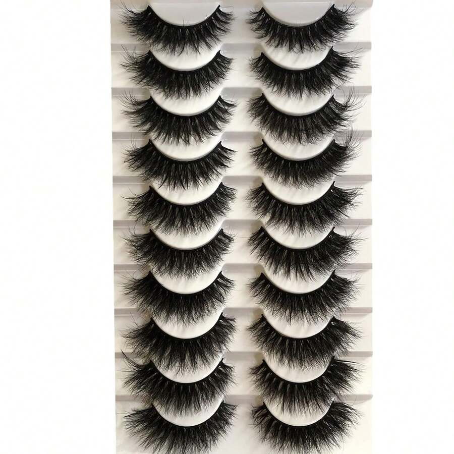 Dramatic 25MM 3D Faux Mink False Eyelashes, Wispy Long Thick Volume ...