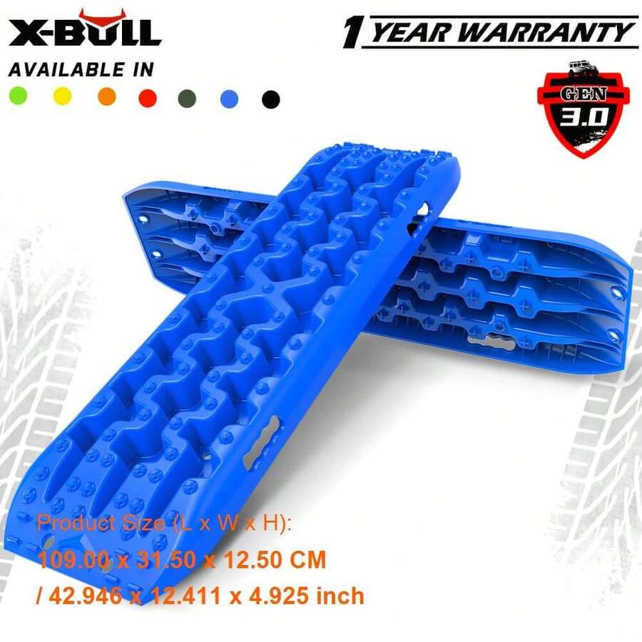 X-BULL 4WD Recovery Tracks - 2 Piece Set For Mud, Snow, Sand & Grass ...