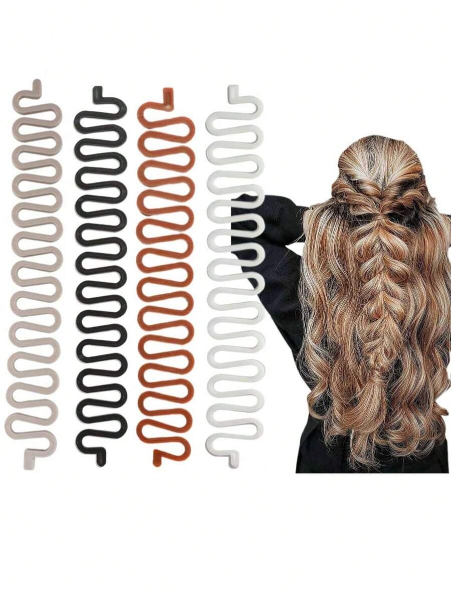 Hair Braiding Tool, 4/ 3/1pc Hairdressing Tools Braid Accessories Braid ...