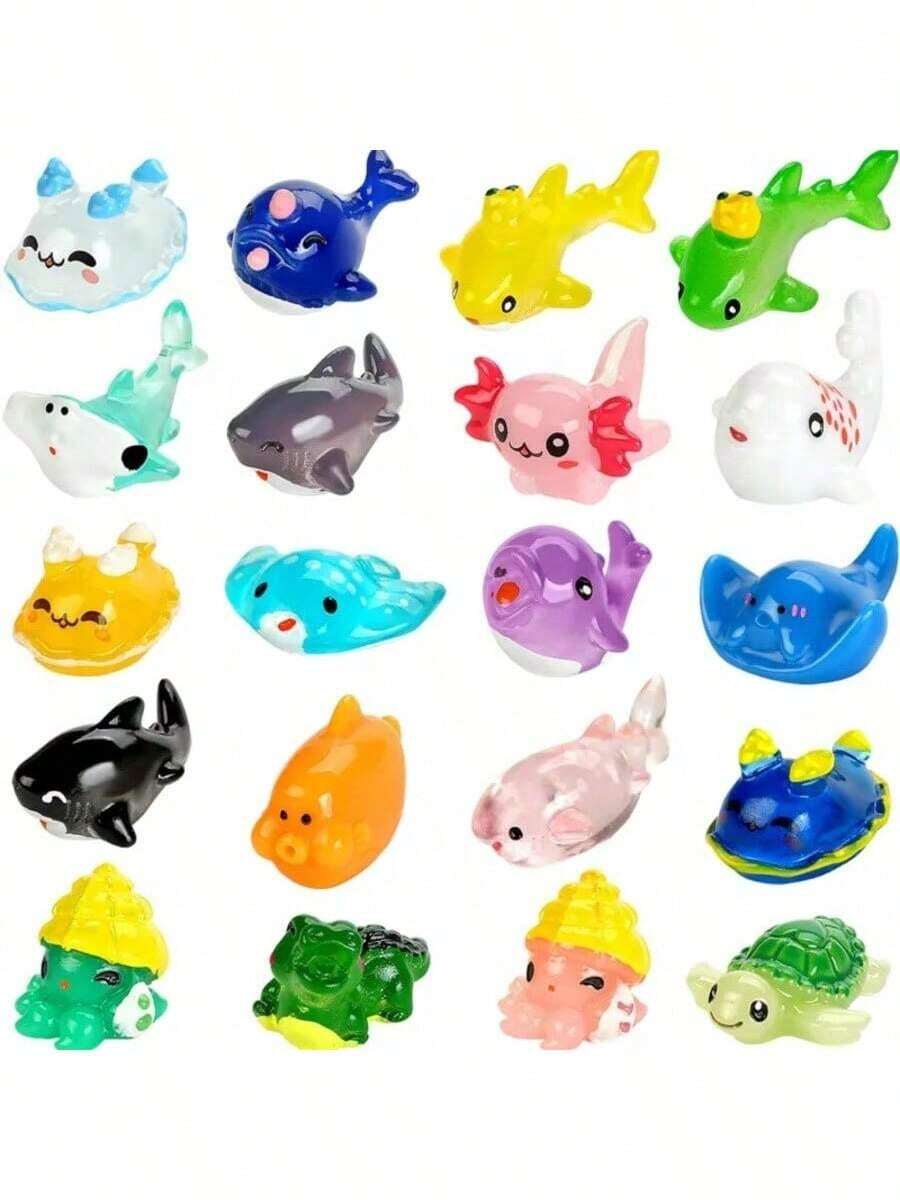 Mini Ocean Resin Animals Tiny Sea Animals Figurines Marine Miniature ...