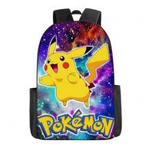 pokemon Pikachu Printed Backpack For Teens Cute Cartoon School Bag ...