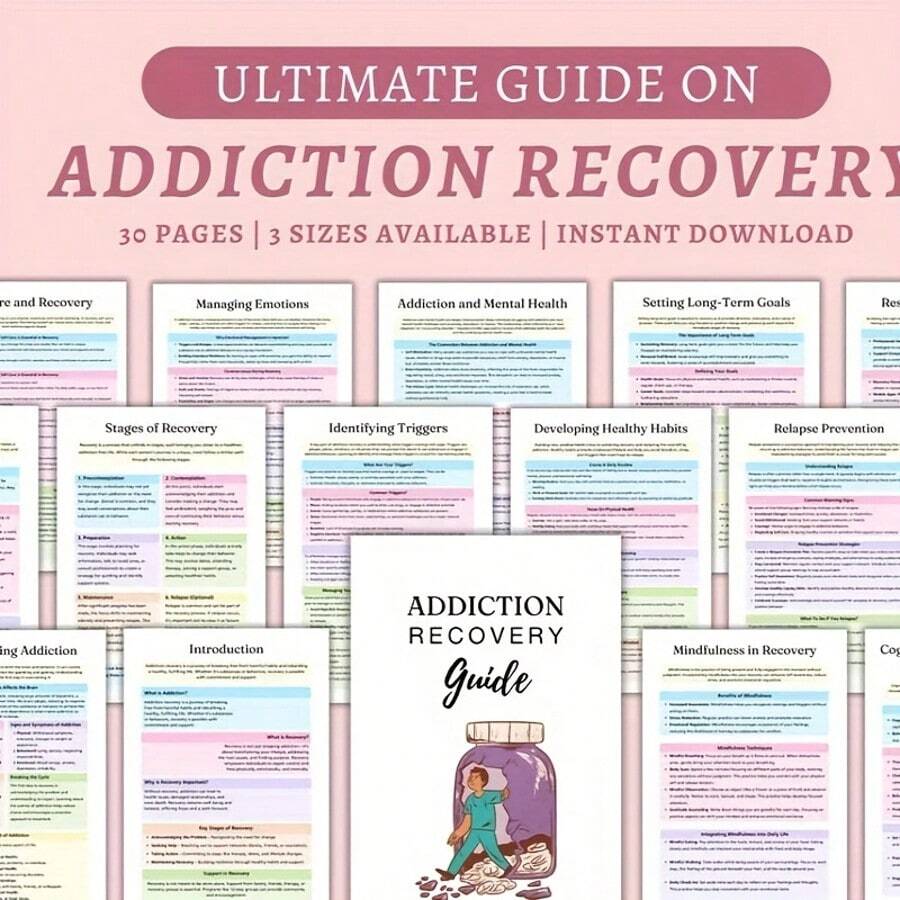 Ultimate Guide - Adult Addiction Recovery Workbook, 30 Pages Of ...