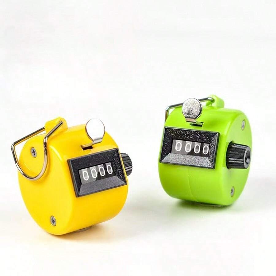 4-Digit Colorful Manual Counter, Portable Hand-Held Counter, Push ...