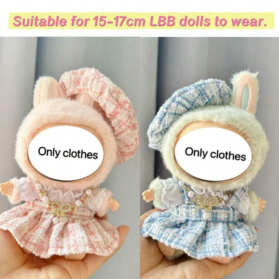 New 1 Set 15-17cm Labubu Pendant, Strap Dress Series Outfit Compatible ...