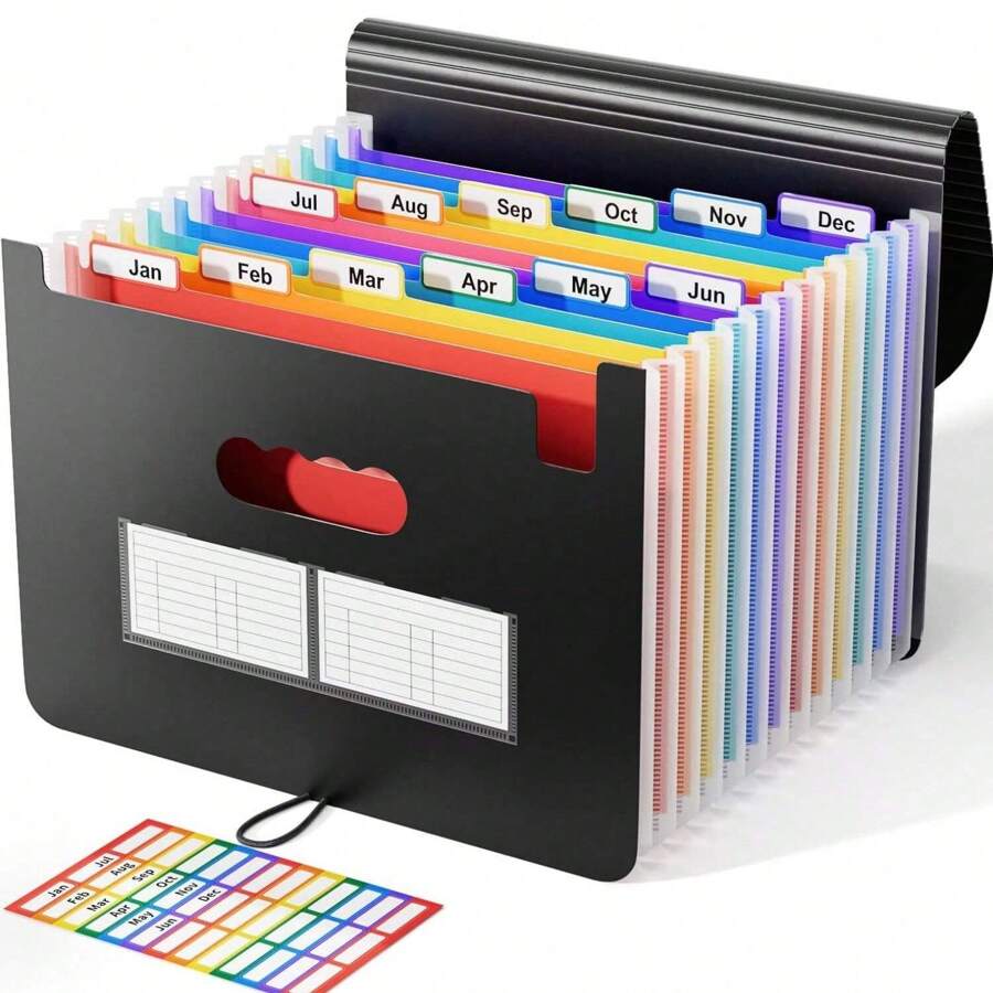 Accordion File Organizer,13/25/37 Pockets Expanding File Folders ...