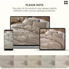 % Washed Cotton Duvet Cover Size - Natural White Minimalist Linen ...