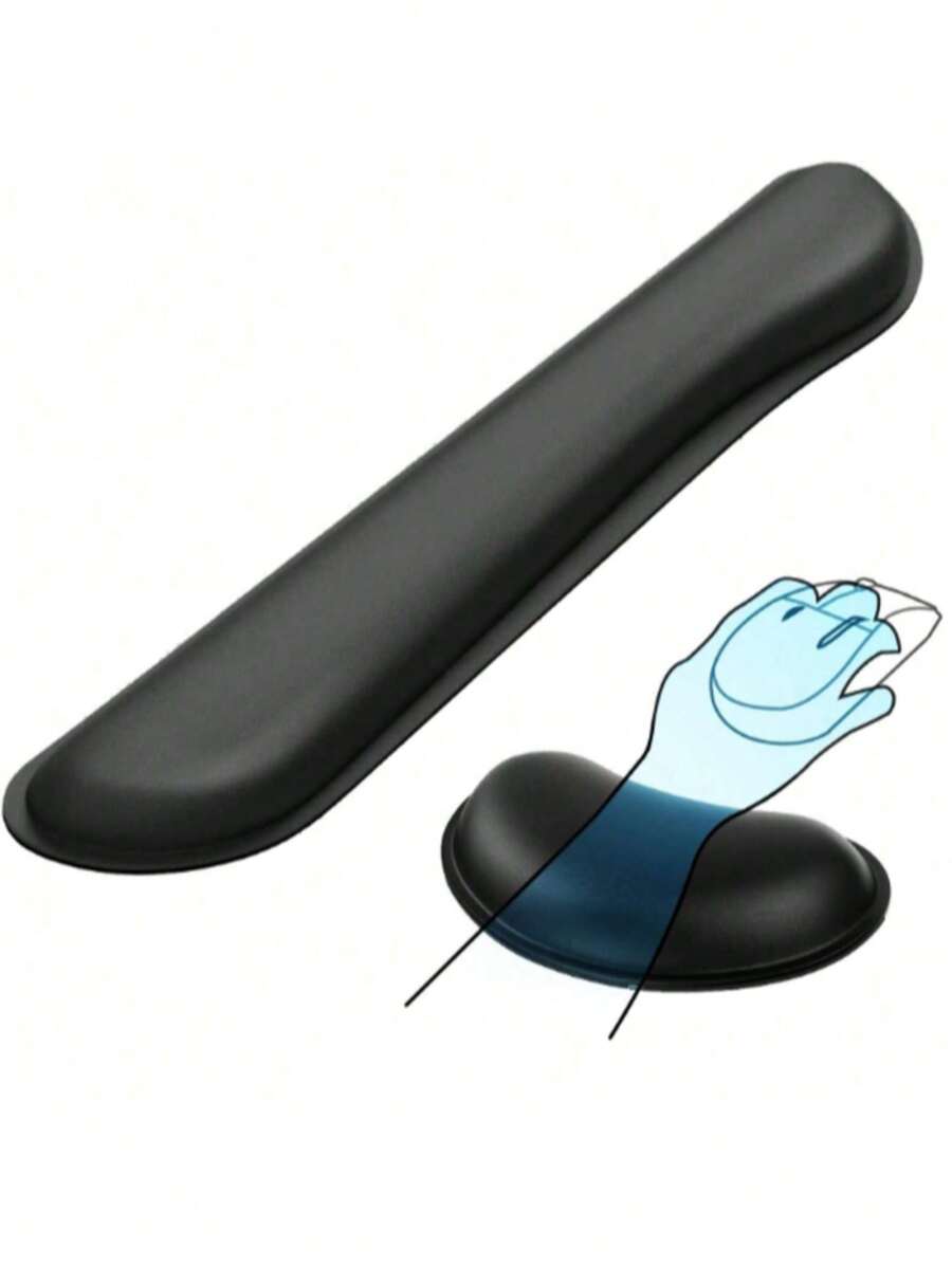 Keyboard Wrist Rest, Memory Foam Keyboard Wrist Pad, Smooth Fiber ...