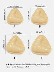 2pcs Reusable Double-Sided Self-Adhesive Bra Pads, Invisible Backless ...