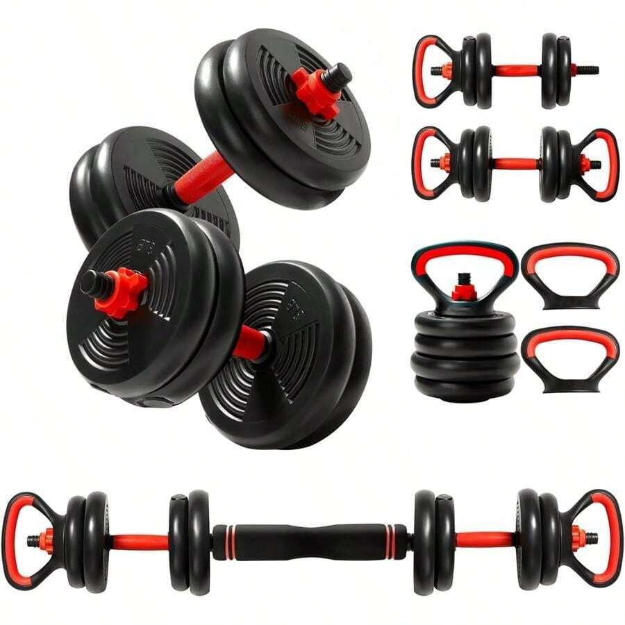 4-IN-1 10KG/15KG/20KG Weights Adjustable Dumbbells Set, Work As ...