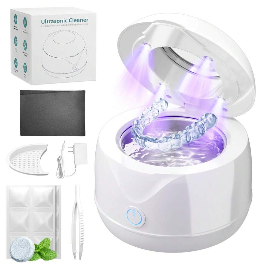 Ultrasonic Retainer Cleaner Machine, UV Retainer Cleaners, With 12Pcs ...