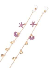 1pc Fashion Starfish & Shell Decorated Eyeglasses Chain, Women's Ocean ...
